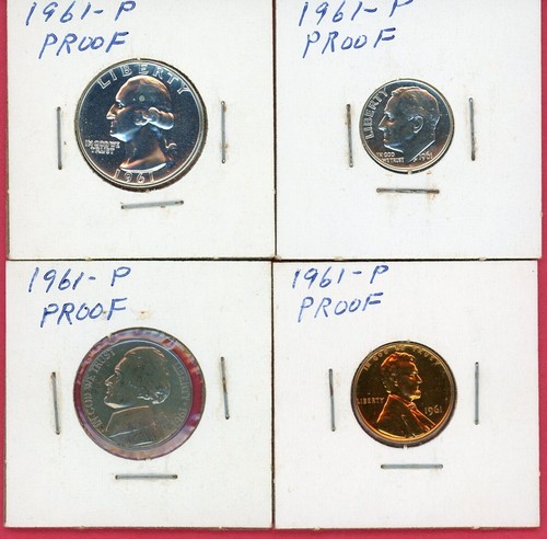 1961^^Group of PROOF Coins^^Quarter^^Dime^^Nickel^^Penny^^ | eBay