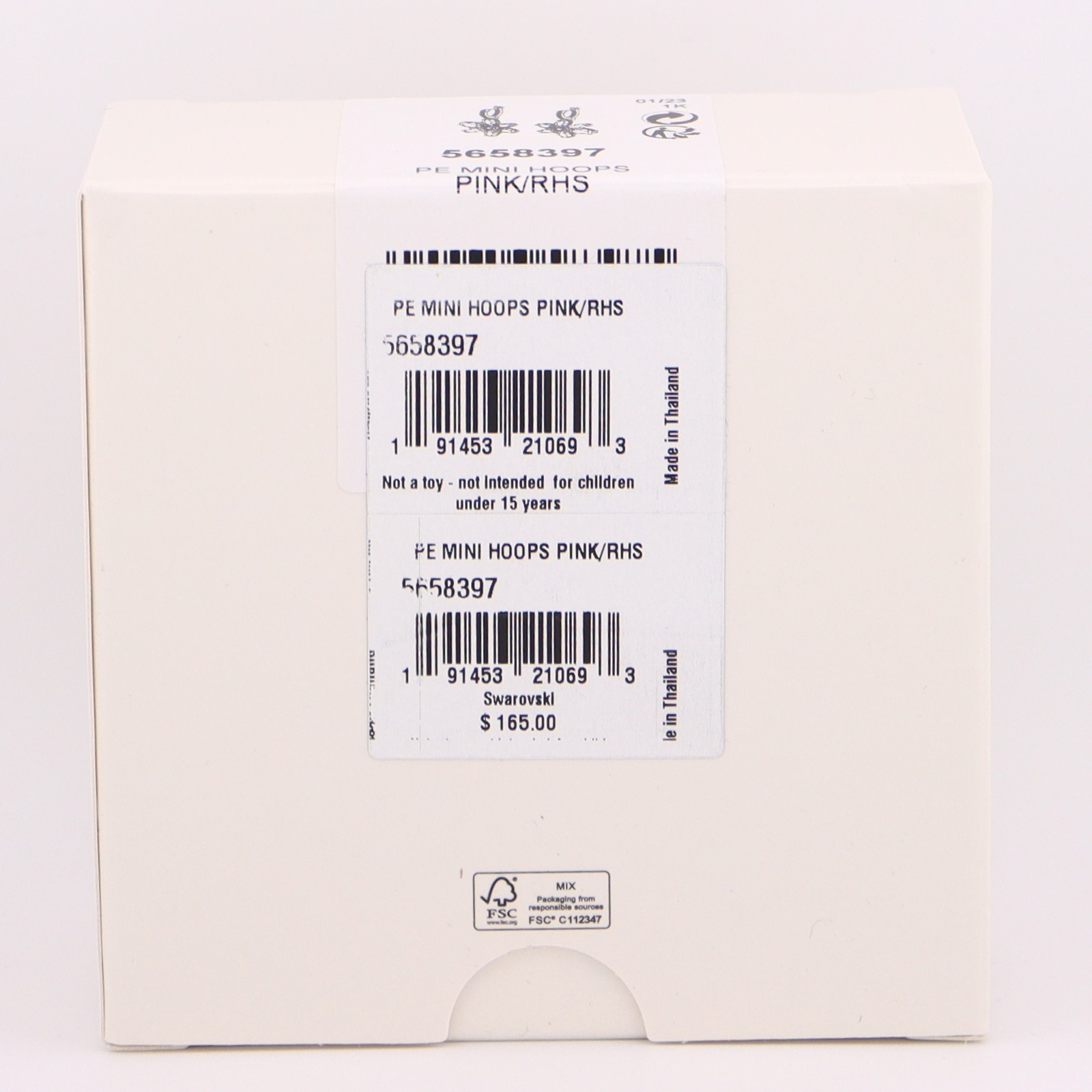 Swarovski Crystal Gema Drop Earrings, Flower, Pink, Rhodium Plated ...