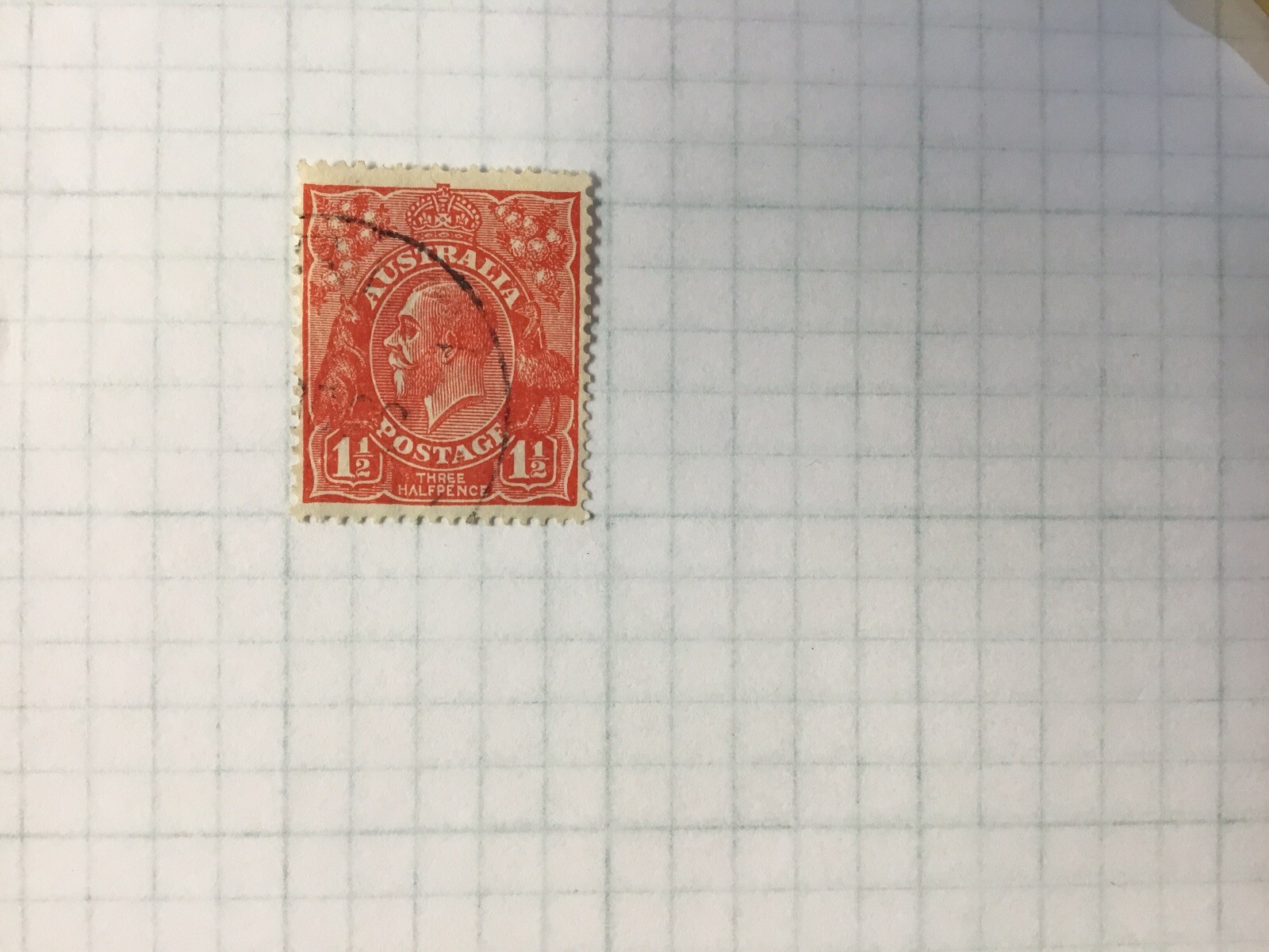 Australia King George VI Stamp Pre-Decimal 1 1/2 Australian Stamp Rare ...