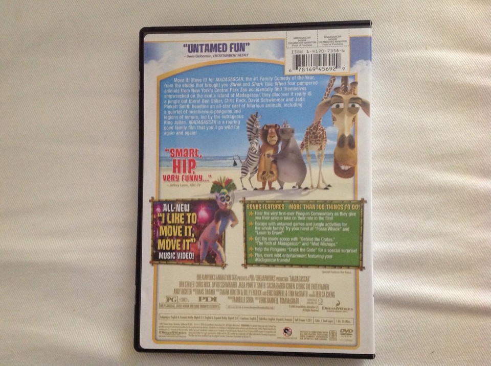 Madagascar full screen dvd | eBay