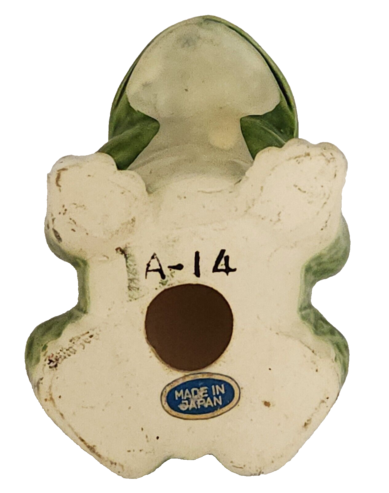 Vintage 1950's Green Ceramic Impish Pixie Elf & Frog Figurines Japan 2 ...