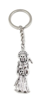 Keychain The Dead with Scythe Grim Reaper Silver Metal Pendant Charm | eBay
