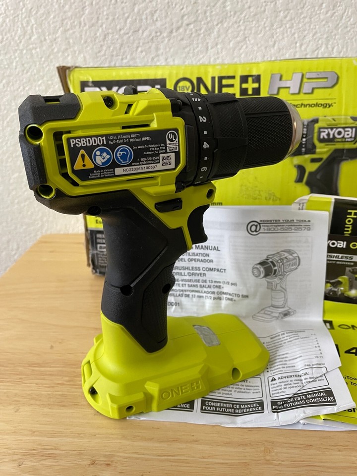 Ryobi 18v One Plus HP Model PSBDD01 Drill / Driver (Open Box) | eBay
