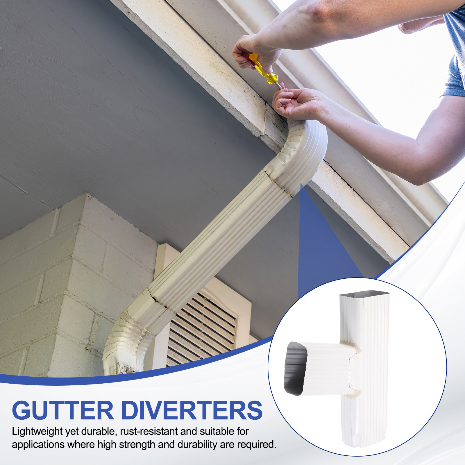 Downspout Gutter Y Shape Connector 3x4 Square Diverter Y Connector ...