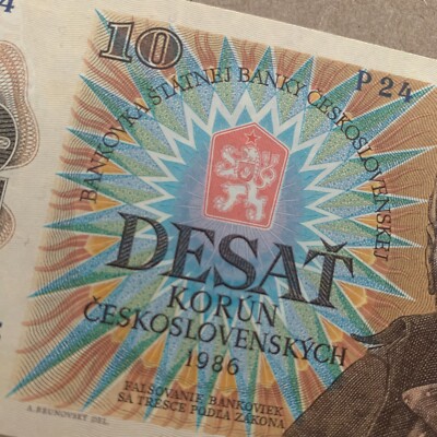 Czechoslovakia 10 Korun 1986 Uncirculated WORLD Currency Money BANKNOTE ...