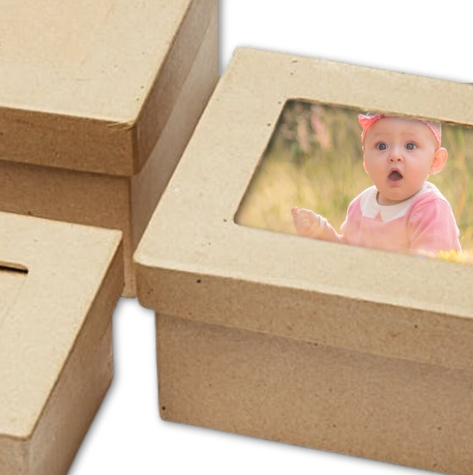 4 Sets of 3 Paper Mache Picture Frame Square Nested Boxes | eBay