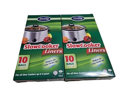 20ct Crock Pot 2-6 Quart Slow Cooker Plastic Liners 18"x 14" Dining ...