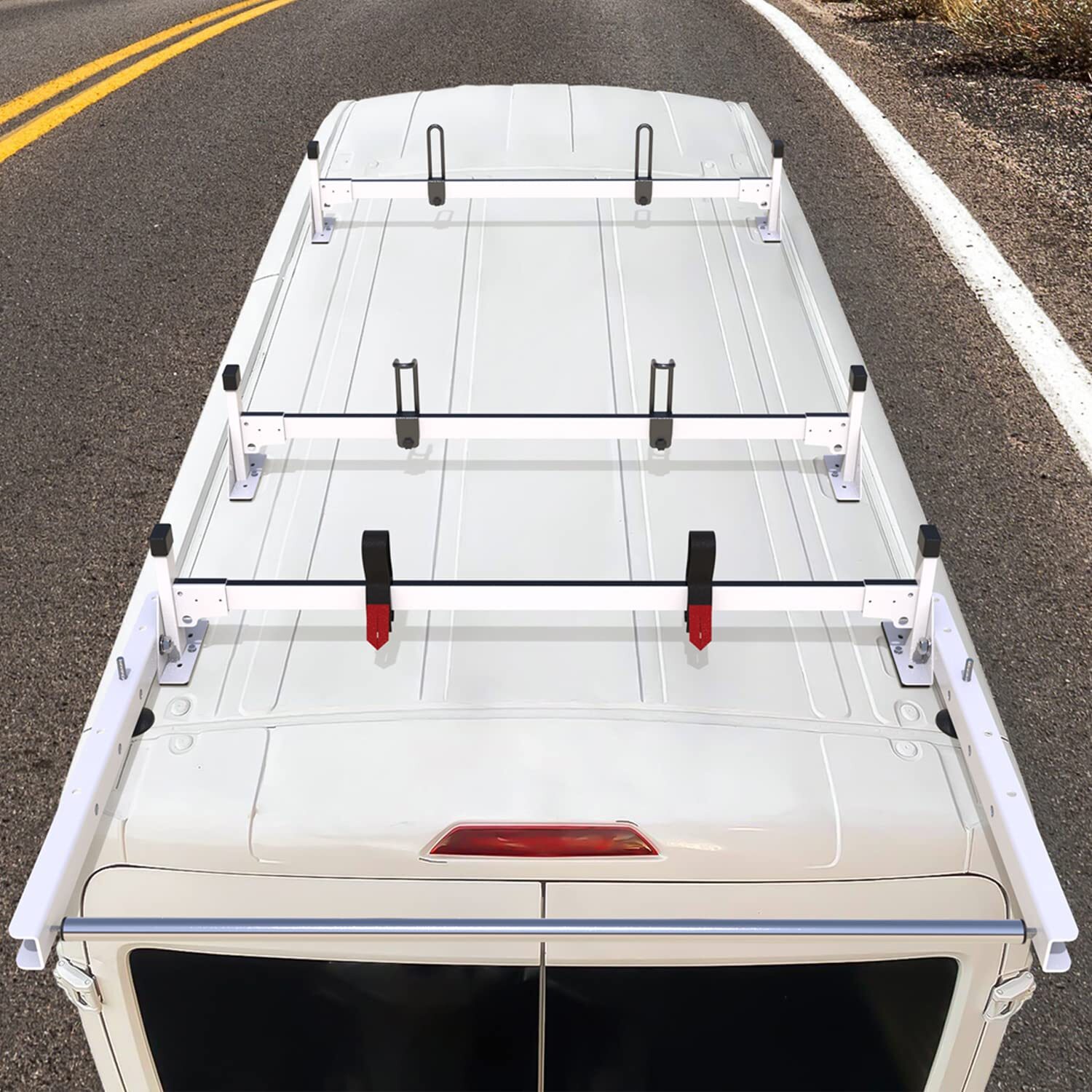 3 Bar Ladder Roof Racks For 2015+ Ford Transit 150 250 350 Van 750 LBS ...