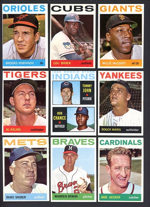 1964 TOPPS BASEBALL COMPLETE SET SHARP MANTLE ROSE CLEMENTE 527974 ...