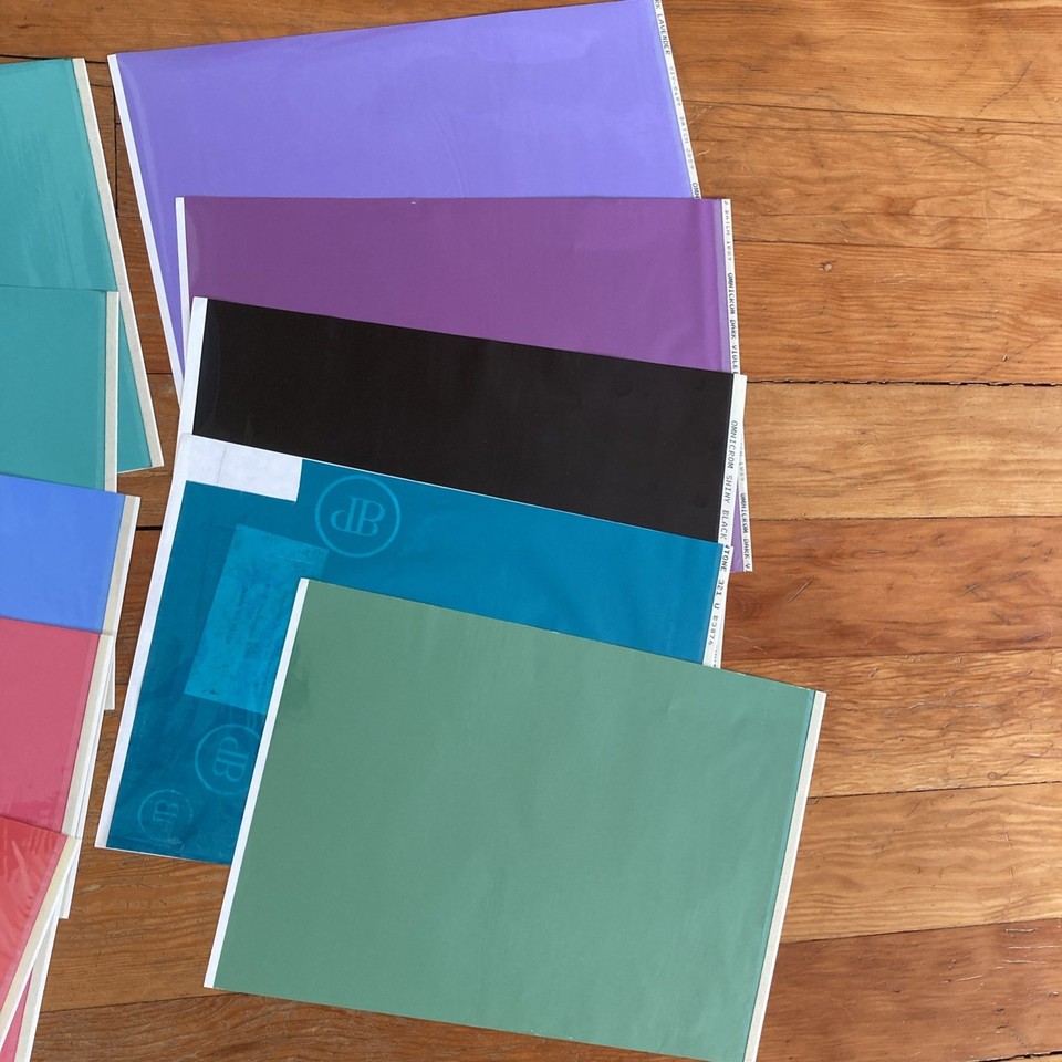 Pantone Omnichrom sheets, 1990, colors transfer to photocopy image w ...