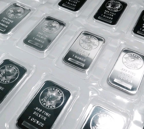 Lot of 10 - 1 Troy oz Sunshine Mint .999 Fine Silver Bar Mint Mark SI ...