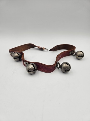 Vintage Sleigh Bells On 24 Inch Leather Strap Marked "India 20" | eBay