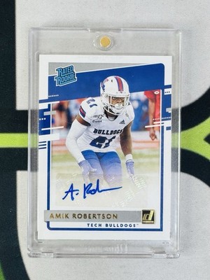 2020 Donruss Draft Picks Rated Rookie Autograph Auto #1 Amik Robertson ...