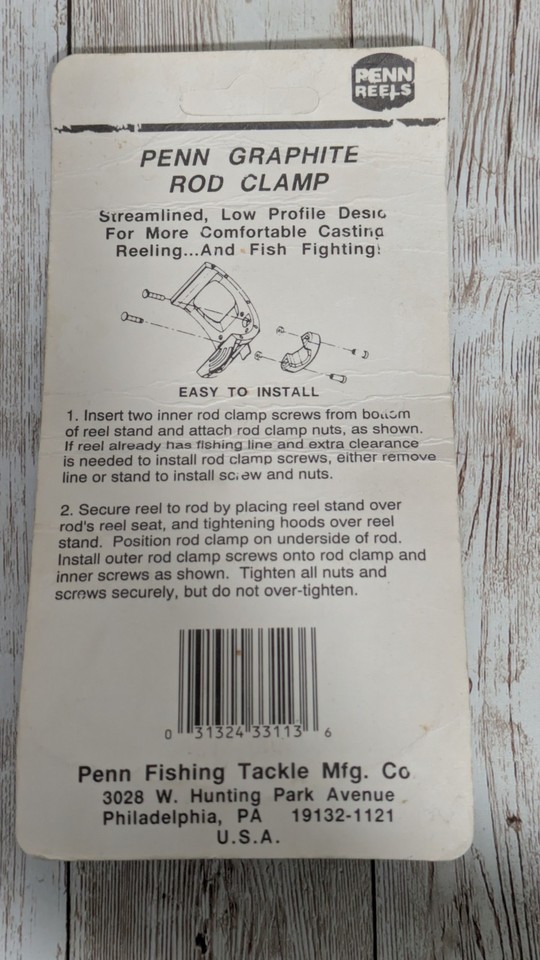 Penn Reel Rod Clamp Kit w/Hardware PART #33-113SP OEM Sealed Package | eBay