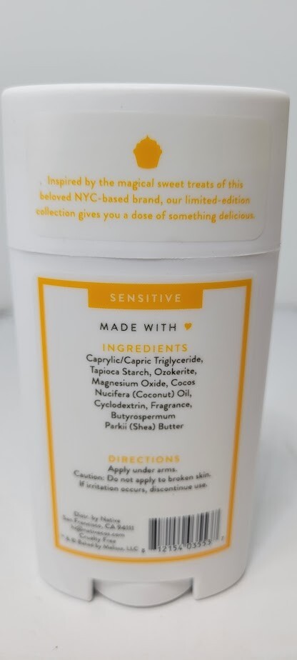 NATIVE Baked by Melissa Ginger Lemonade Cupcake Deodorant 2.65 oz ...