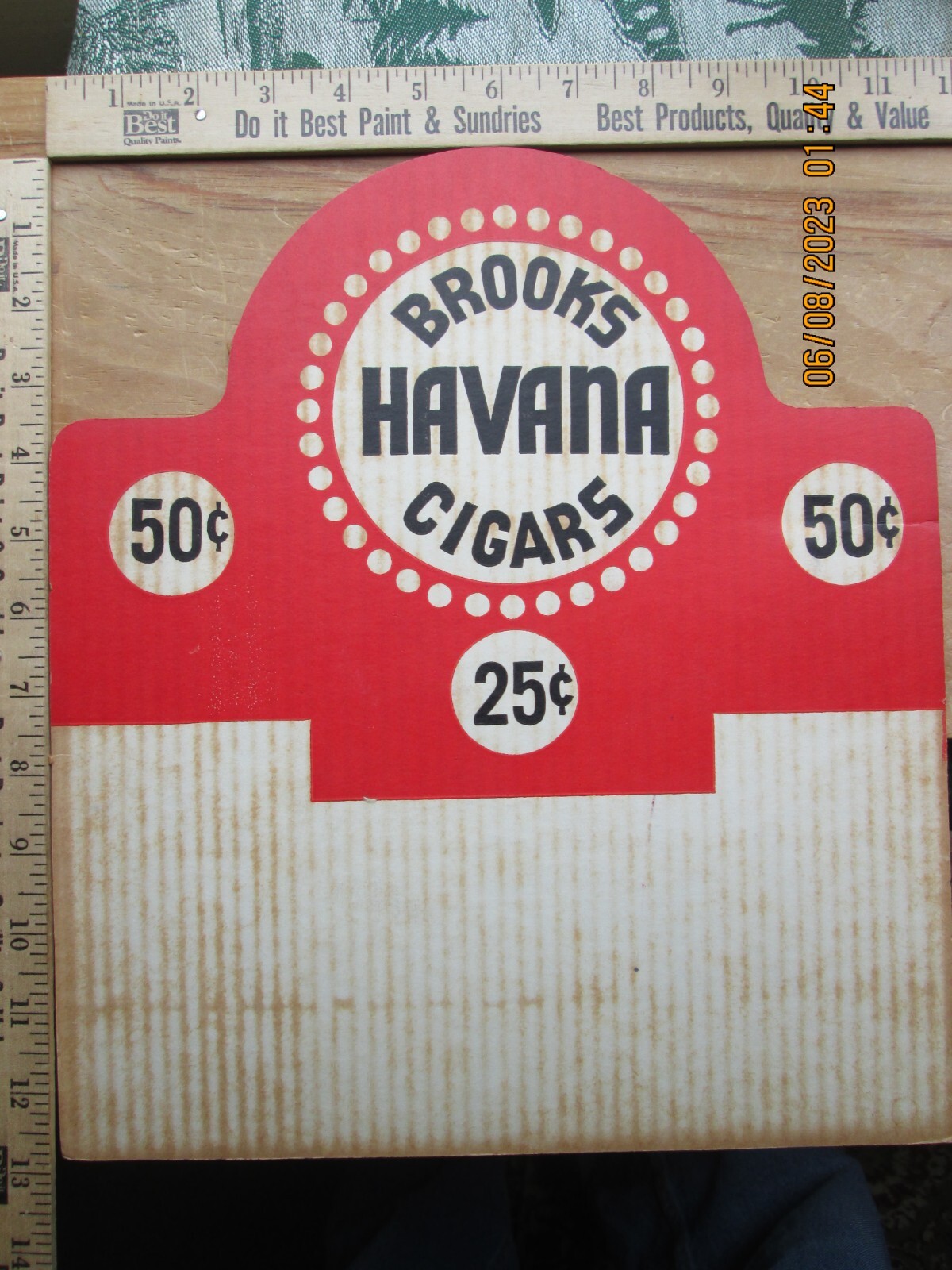 Brooks Havana Cigars Cardboard Store Display Sign | eBay