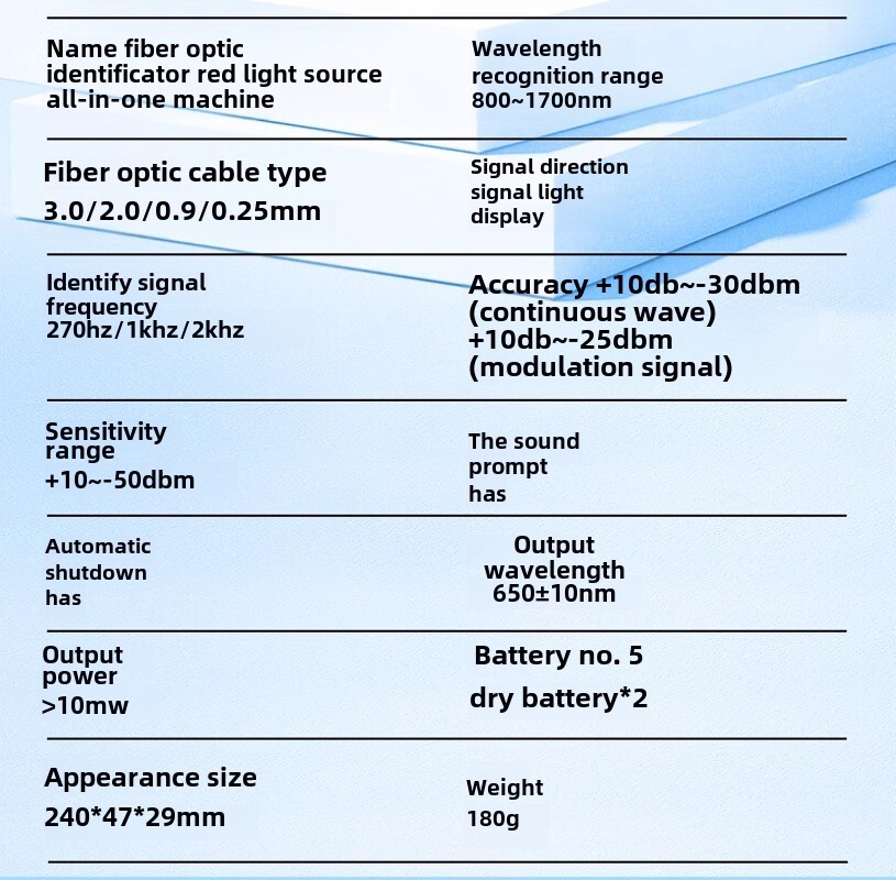 Optical Fiber Signal Identifier Fixture Optical Fiber Direction Power ...
