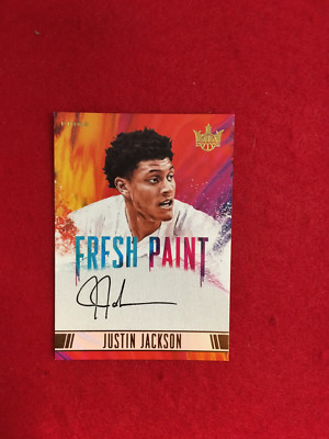 2017 18 Court Kings Justin Jackson Fresh Paint rookie autograph #ed 197 ...