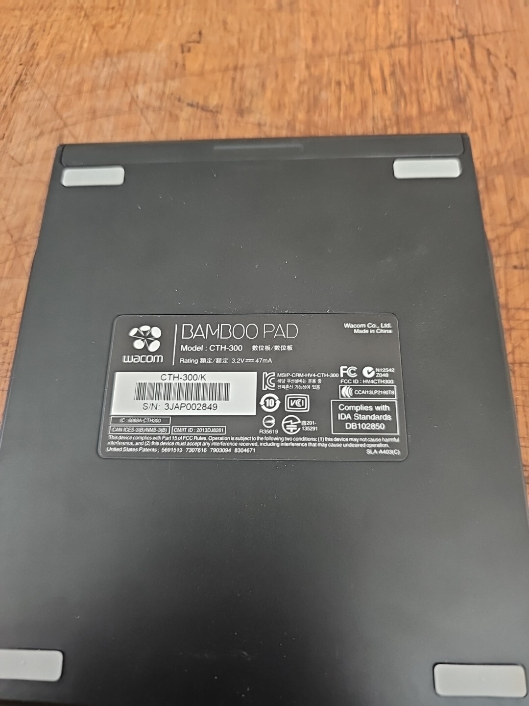 Wacom Bamboo Pad CTH300K Wireless Touchpad with Digital Stylus F23a | eBay