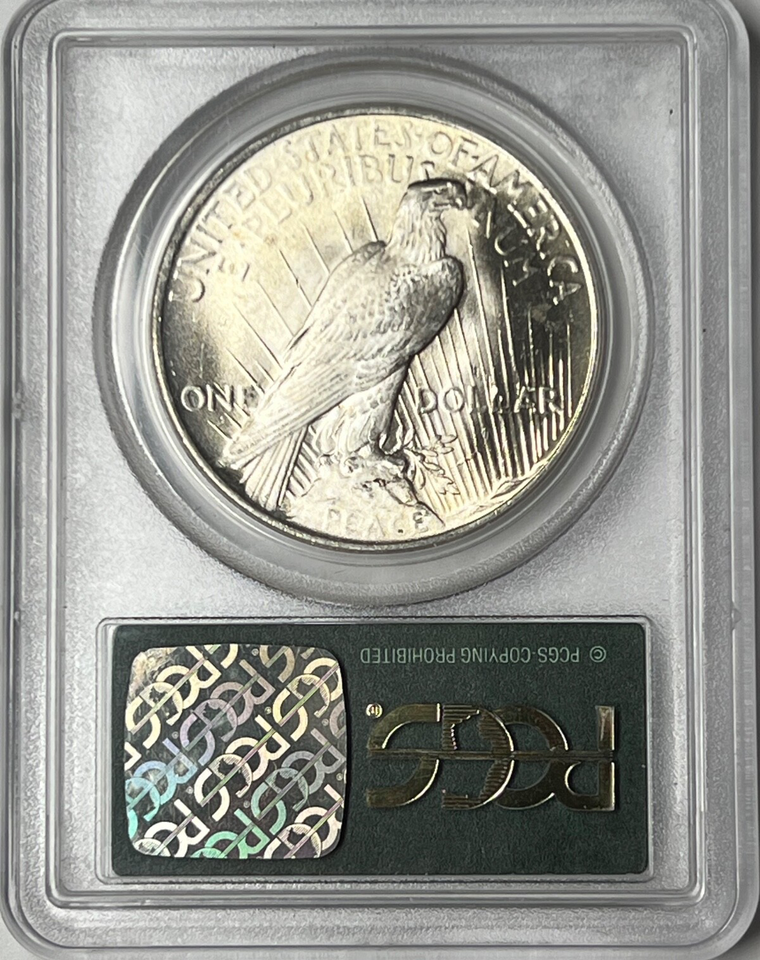 1922 P U.S. Silver Peace Dollar $1 PCGS MS65 Gem BU - Original Green ...