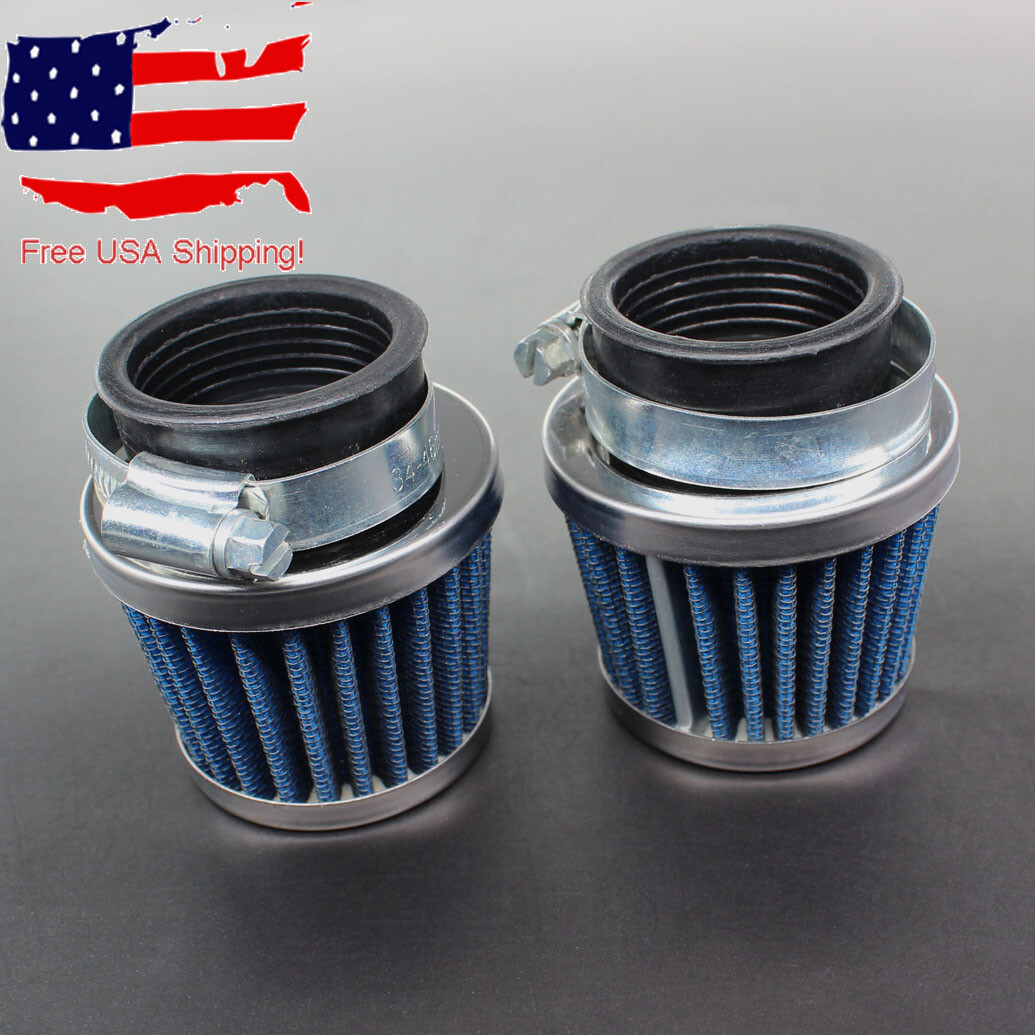 2x Universal Motorcycle Air Filter For 34mm 35mm 36mm Dirt Pit Bikes ...