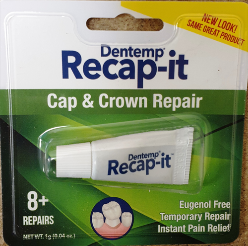 Dentemp Recapit No Mix Cement Loose Caps And Crowns 1g | eBay