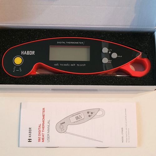 Habor 192 Digital Meat Thermometer Backlit Display Magnetic 2 Sec ...