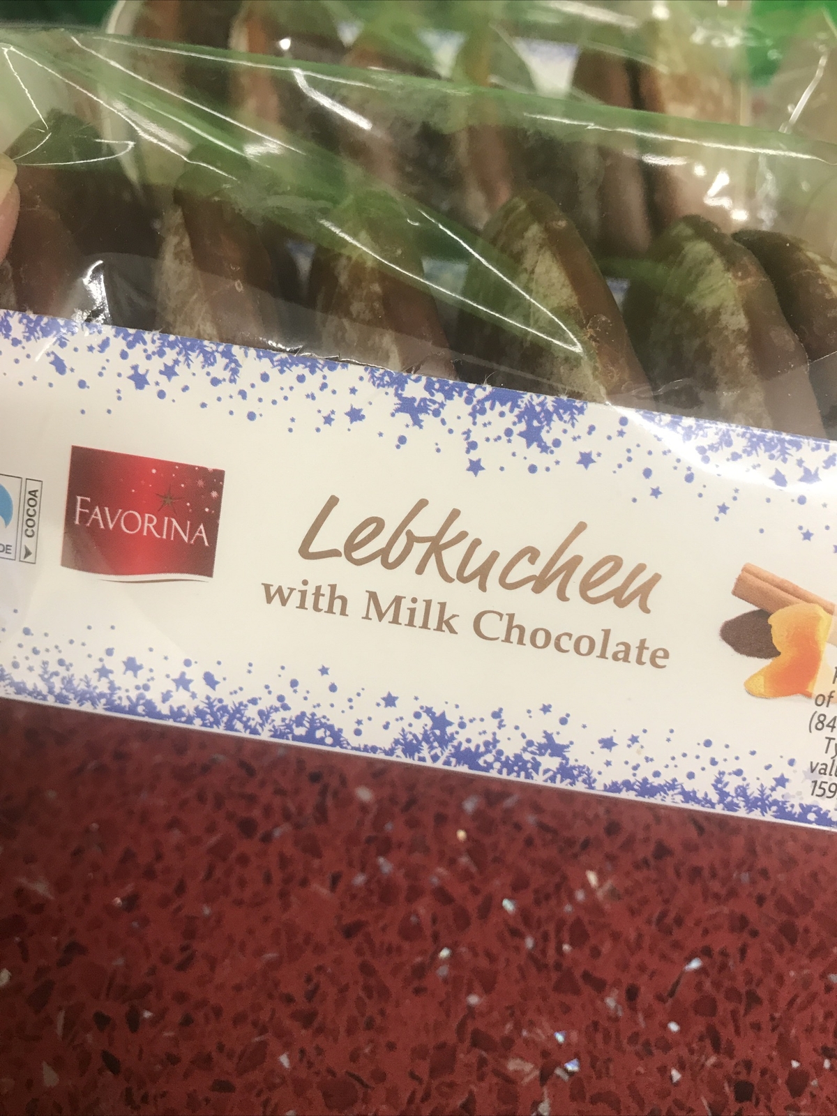 3 X 200g GLAZED LEBKUCHEN ROUNDS PARTIALLY COATED MILK CHOCOLATE NOT ...