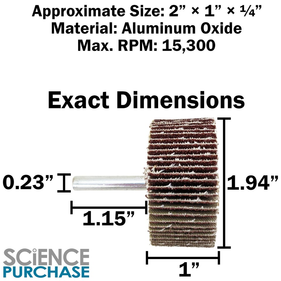 12 Pack ¼" Shank Flap Wheel Assortment, Includes 40, 60, 80, & 120 Grit ...