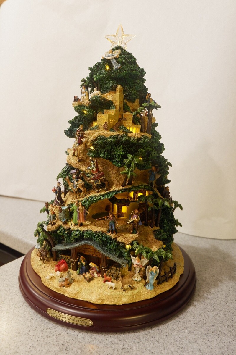 Thomas Kinkade Nativity Scene Merry Christmas Sunday Evening Sleigh