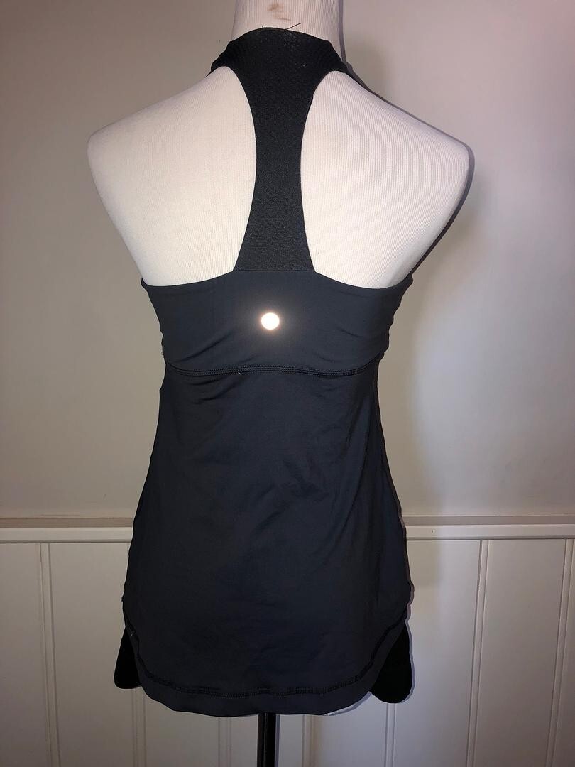 Lululemon Cool Adjustable Zip Front Tank Top Black Si… - Gem