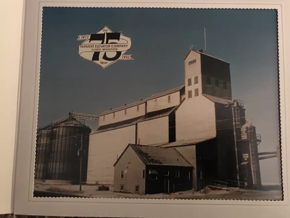 Vintage Eldred Minnesota Farmers Elevator 75 Years Picture RARE Old ...