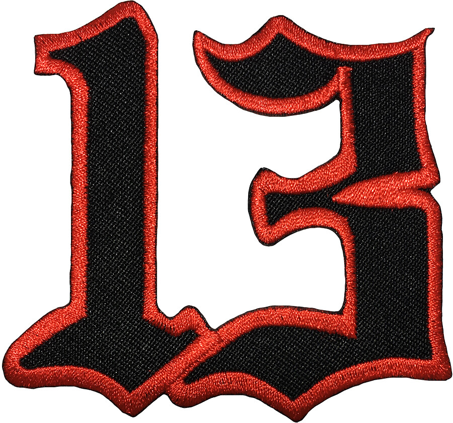 Lucky Number 13 Thirteen DIY Sign Embroidered Applique Sew Iron on ...