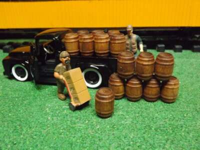 "O SCALE" WHISKEY BARRELS /WINE BARRELS DIORAMA MODEL TRAIN SET of 16 ...