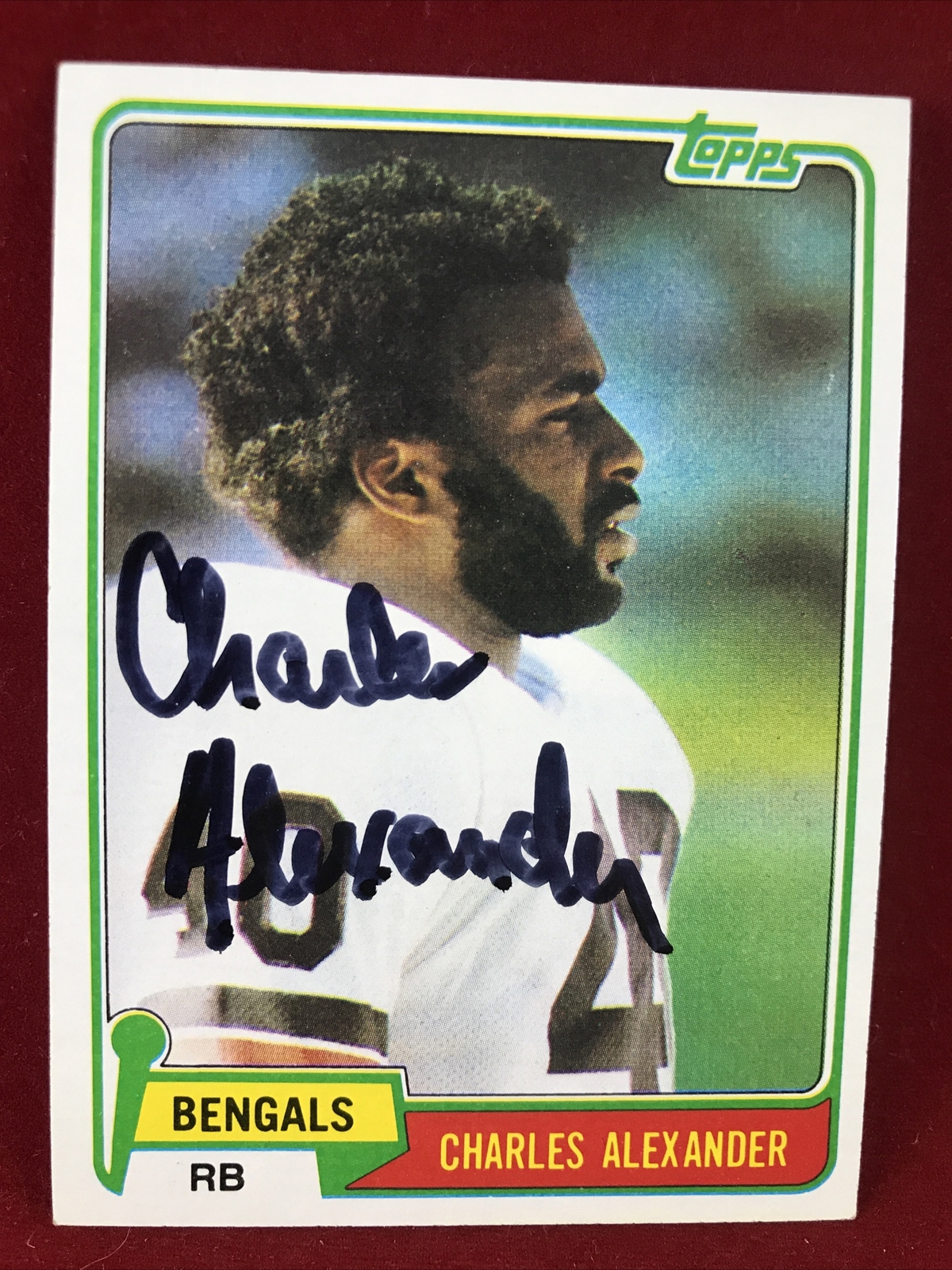 Charles Alexander -LSU Tigers- Cincinnati Bengals Autographed Rookie ...