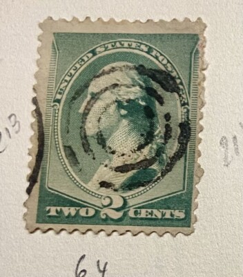 US stamp 2 cent WASHINGTON SCOTT 158 1873 FANCY CANCEL | eBay