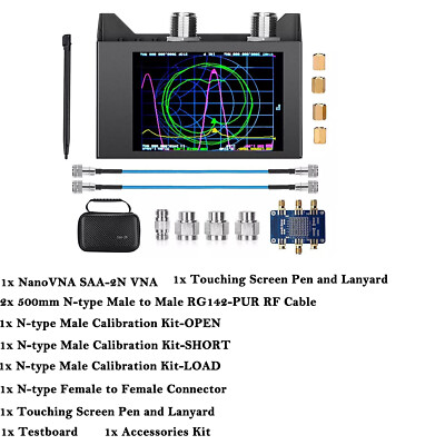 NanoVNA SAA-2N V2.2 Vector Network Analyzer, 50KHz-3GHz 4" VNA Antenna ...