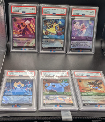 Lorcana The First Chapter Enchanted Set All PSA 10! Elsa Included- All ...