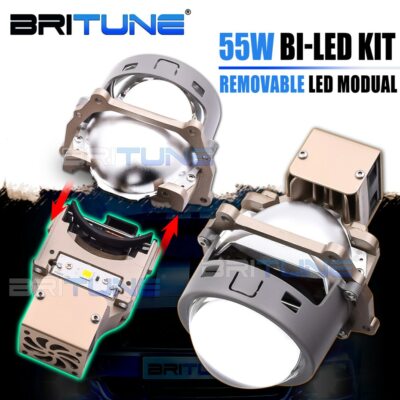 3 inch BI LED Projector Lens Headlight Kit 55W Removable LED Module ...