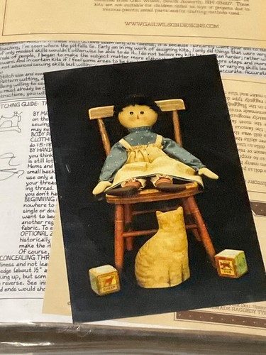 NEW Vintage Gail Wilson Historical Folk Art Series Primitive Cloth Doll ...