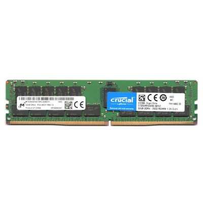 MICRON 32GB DDR4-2933 PC4-23400 ECC CL21 288-PIN SERVER RAM ...