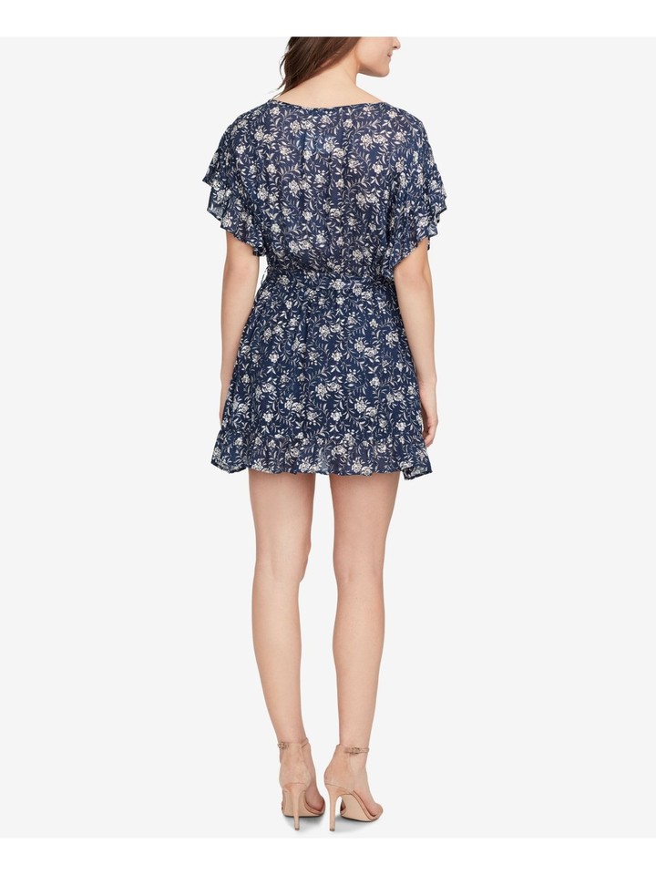 WILLIAM RAST Womens Flutter Sleeves Petal Sleeve Fit + Flare Dress | eBay