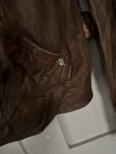 Ever Brand Leather Jacket Pockets Detailing Unisex Large Medium W/pin ...