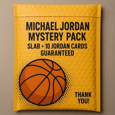 Michael Jordan MYSTERY PACK Slab Guaranteed + 10 MJ CARDS +Your Teams ...