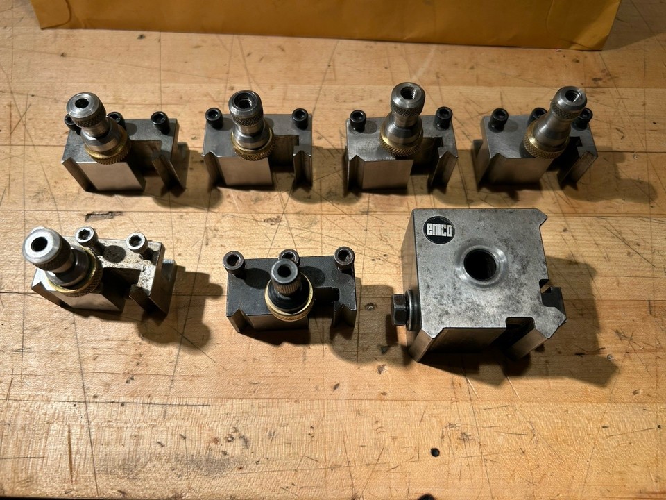 EMCO Quick Change Tool Post & Six Holders (used on EMCO Maximat Super ...