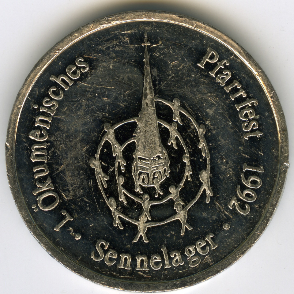 GERMAN MEDAL TOKEN • 1992 ☆ SENNELAGER • ECUMENICAL MOVEMENT FESTIVAL ...