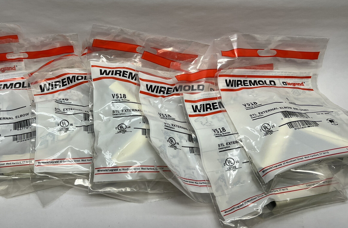 (Box of 10) Wiremold Legrand V518 STL External Elbow 500, Ivory | eBay