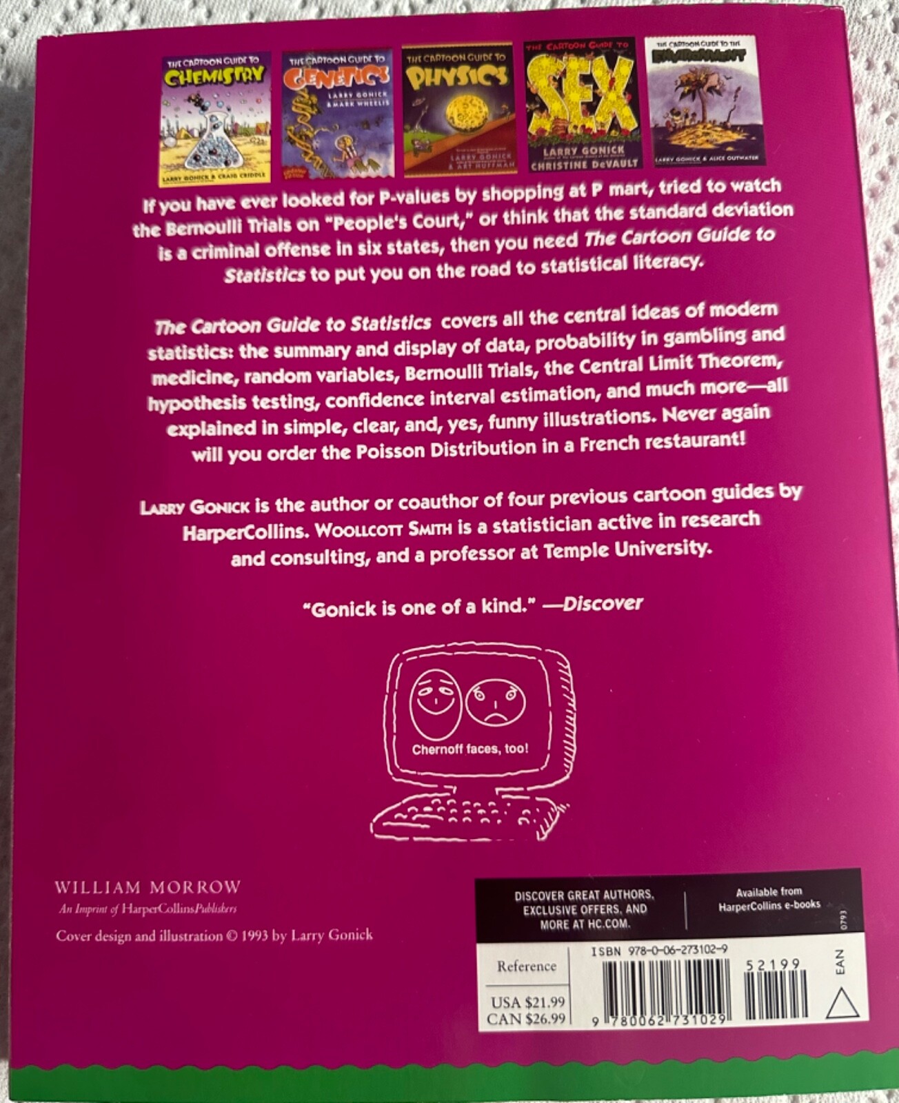 Cartoon Guide Ser.: Cartoon Guide to Statistics by Woollcott Smith and ...