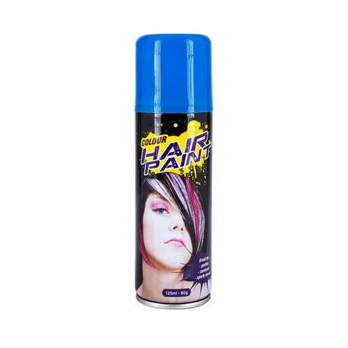 Blue Hair Spray Paint Non-Toxic Washable Party Fun Fluro Dye Colouring ...
