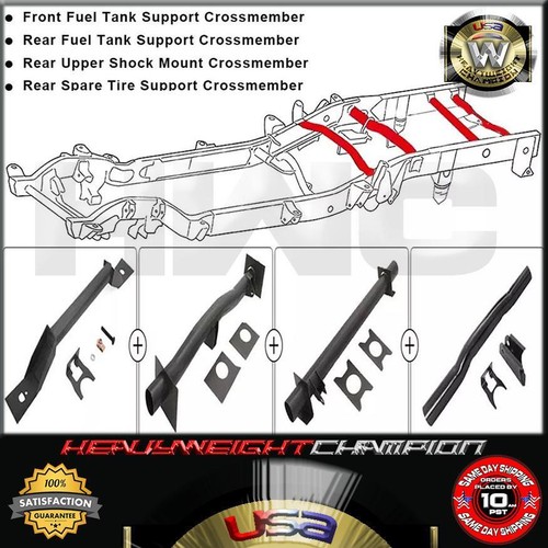 4pcs Upper Fuel Shock Crossmember Frame Complete kit for 99-06 ...